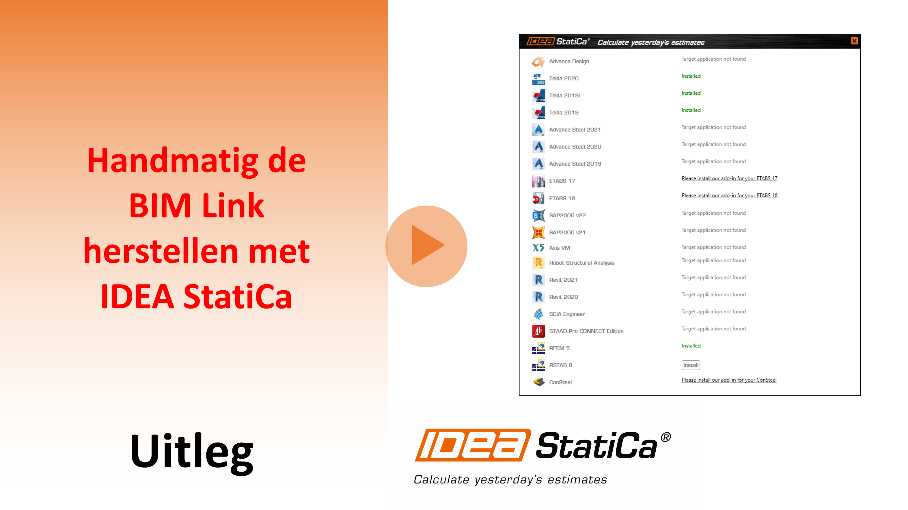 Handmatig de laatste BIM Link herstellen IDEA StatiCa | IDEA StatiCa